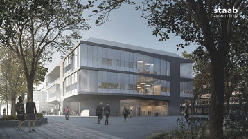 Gebäude B : Hörsaalzentrum (Bild: Staab Architekten GmbH)